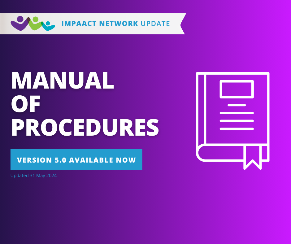 IMPAACT Network Manual of Procedures Version 5.0 is Now Available | IMPAACT